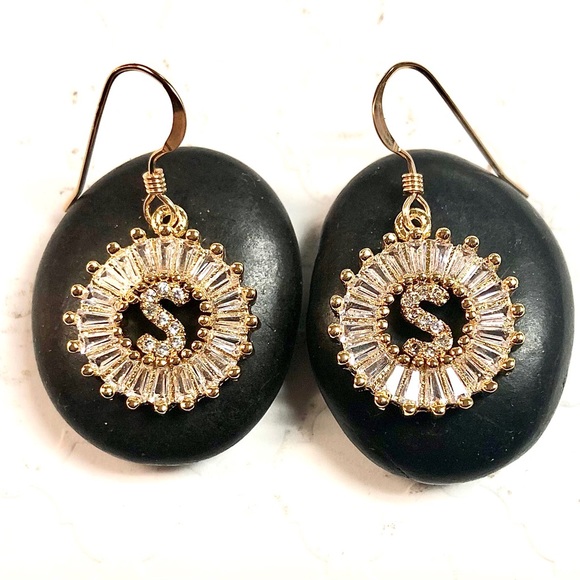 jasmines jewels | Jewelry | Initial S Earrings Letter S Personalized S ...
